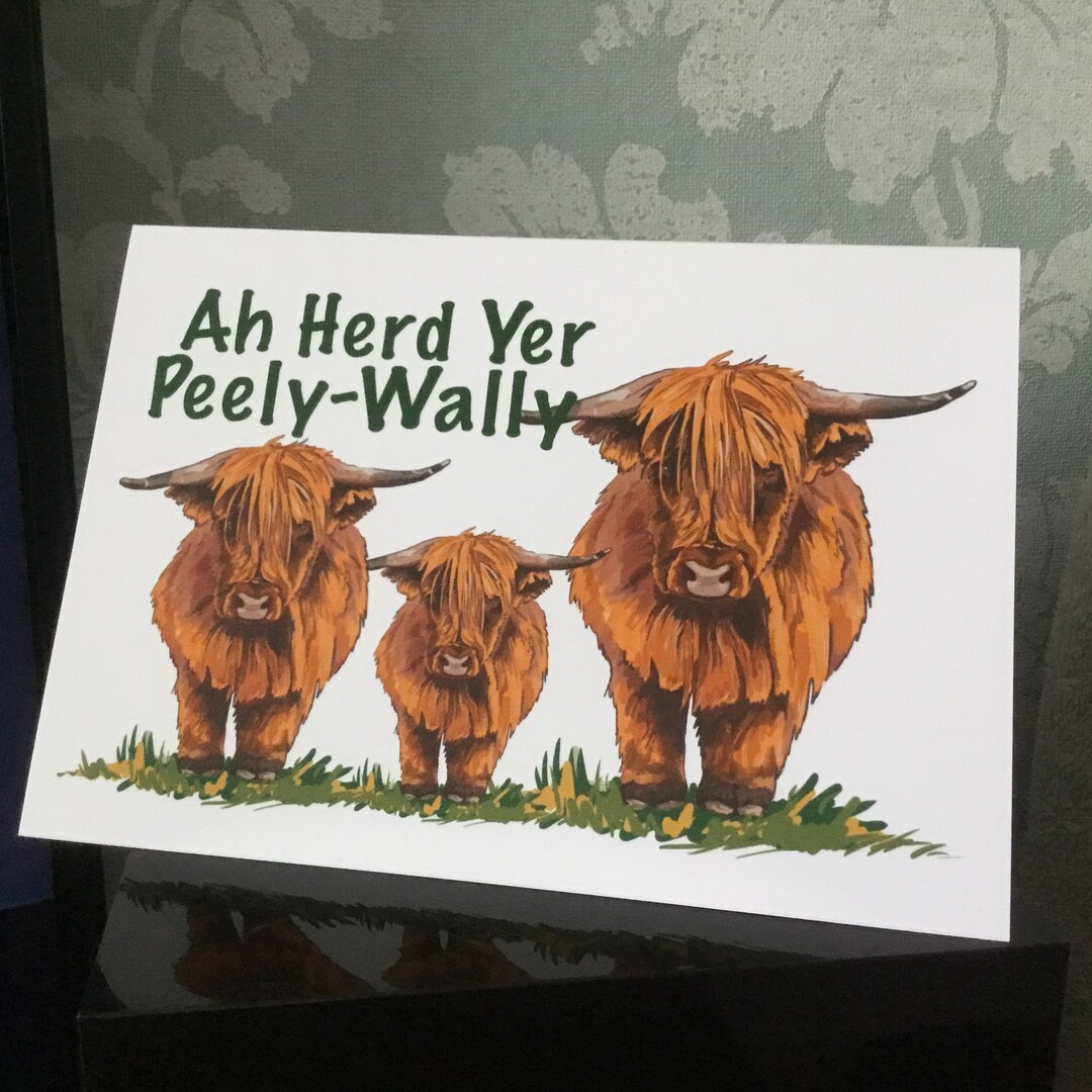 Scottish Get Well Soon Card Peely-wally - Blank Inside - Etsy