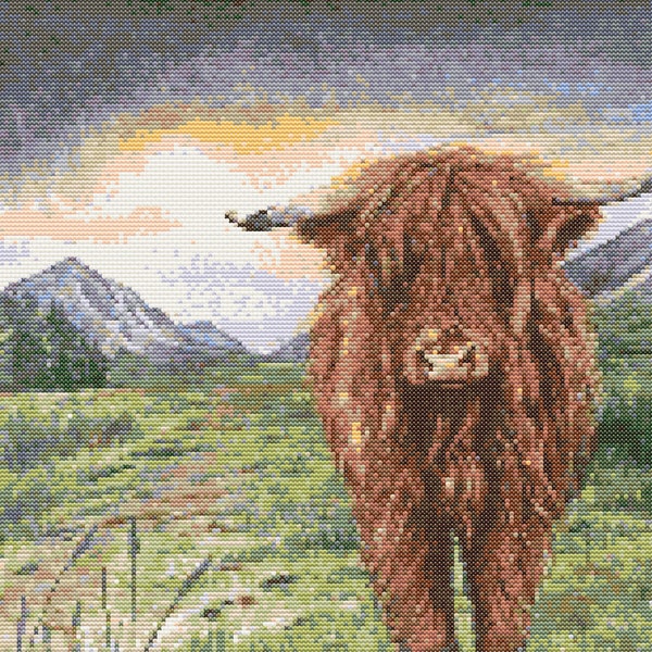 Scottish Highland Cow Cross Stitch Pattern - Etsy