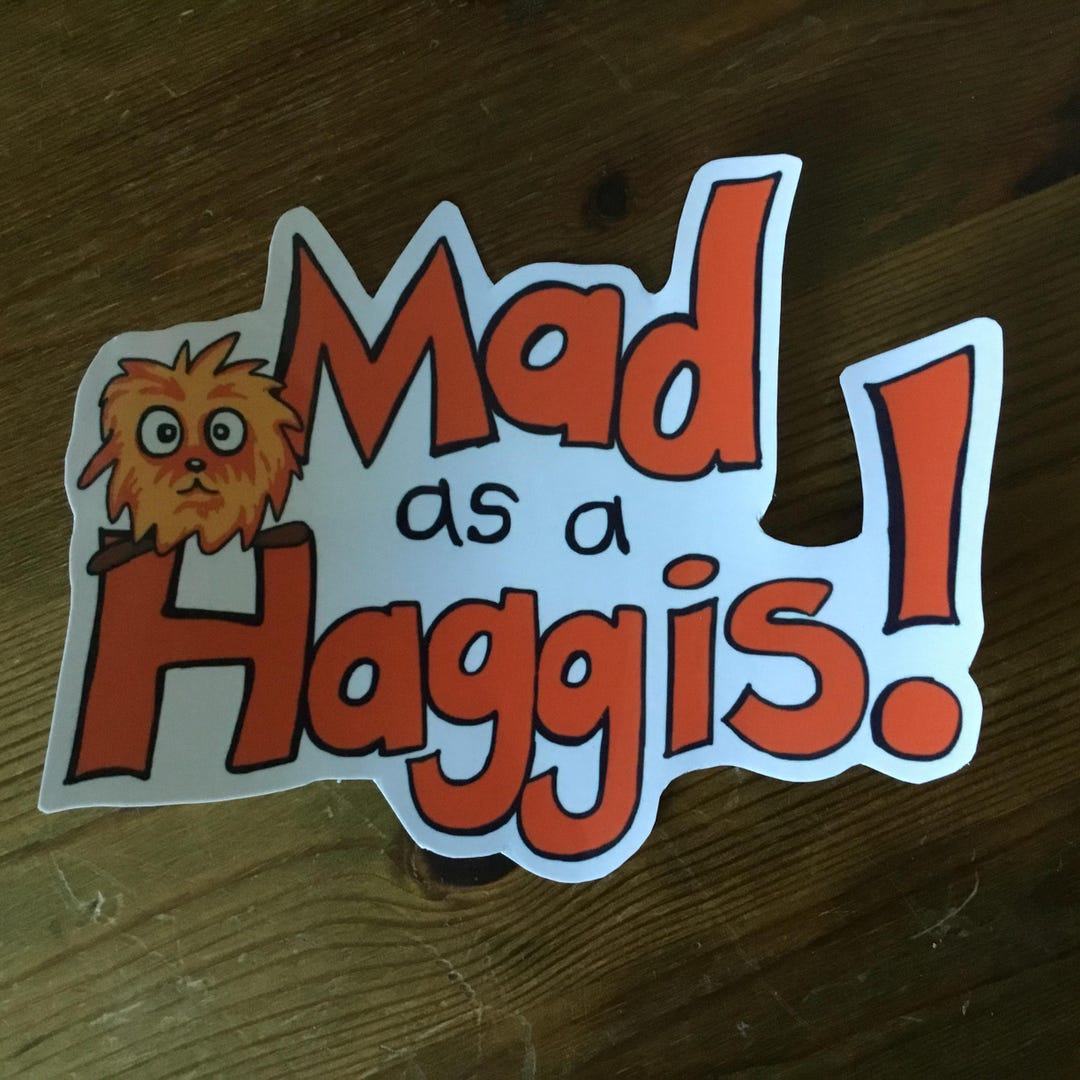 Funny Scottish Haggis Semi Transparent Vinyl Sticker - Etsy