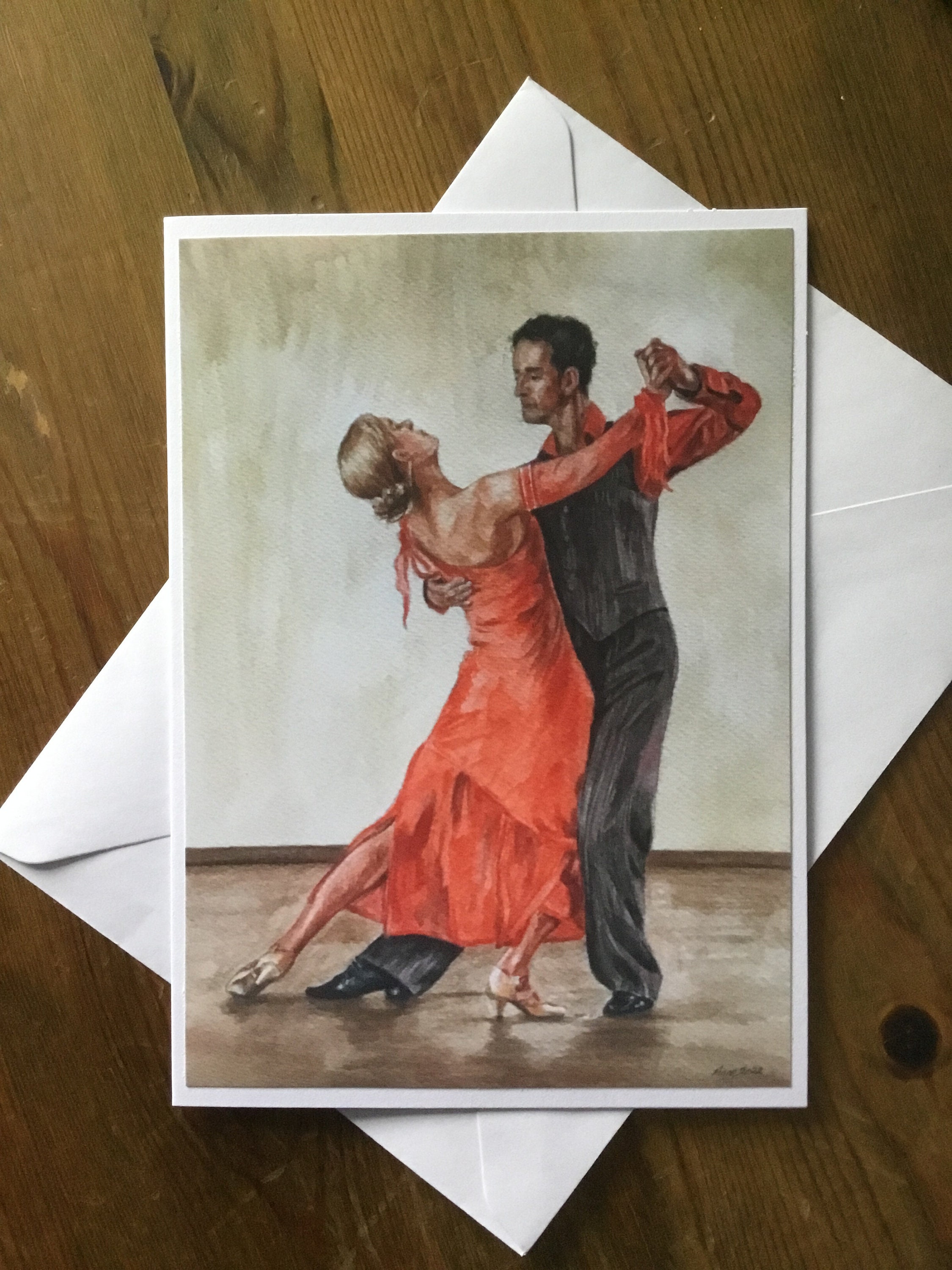 Ballroom Dancing Art Card - Blank Inside - Fast Shipping - Etsy