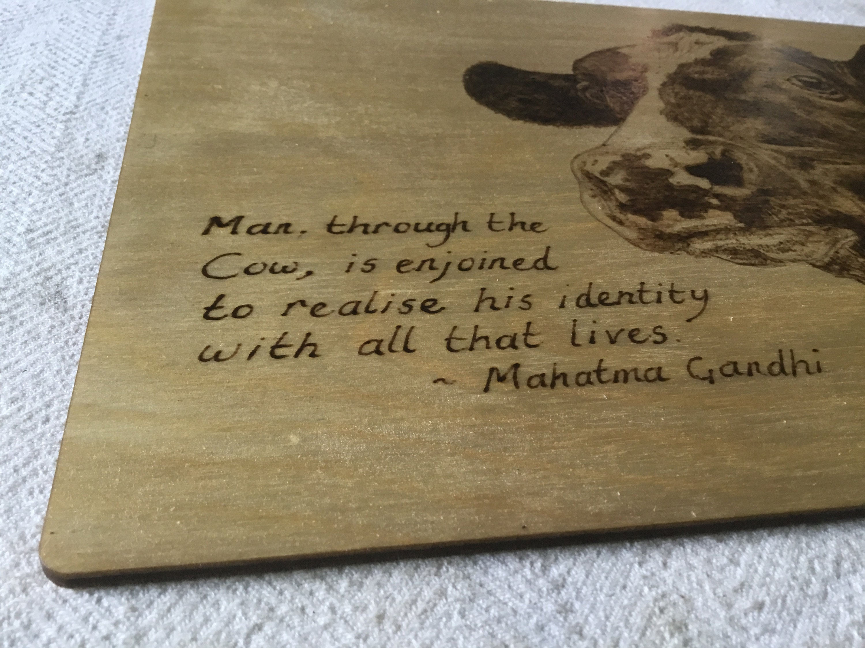 Holy Cow Unique Pyrography on Birch Plywood - Etsy