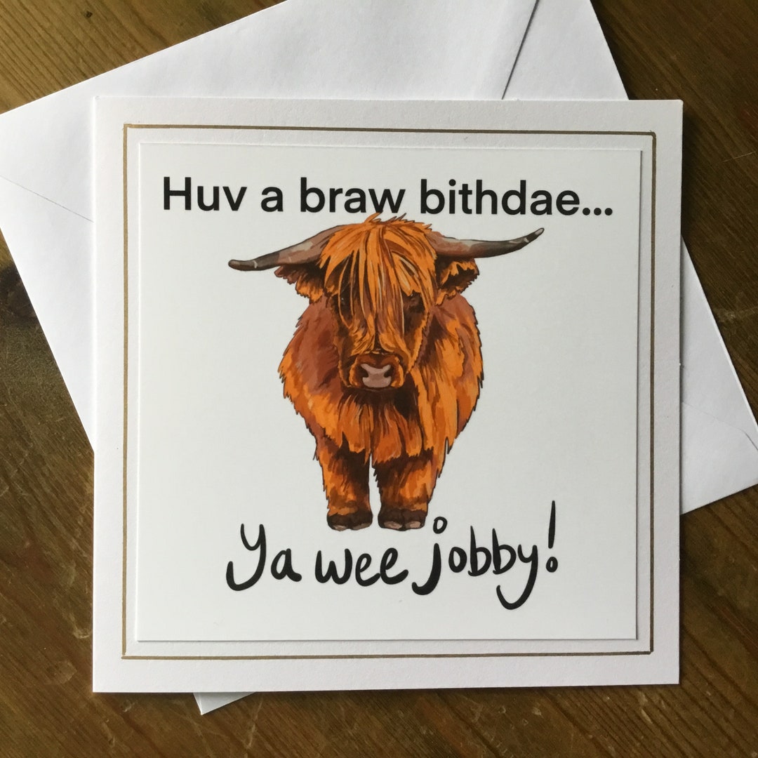 Scottish Birthday Card - Blank Inside - Fast Shipping - Etsy UK
