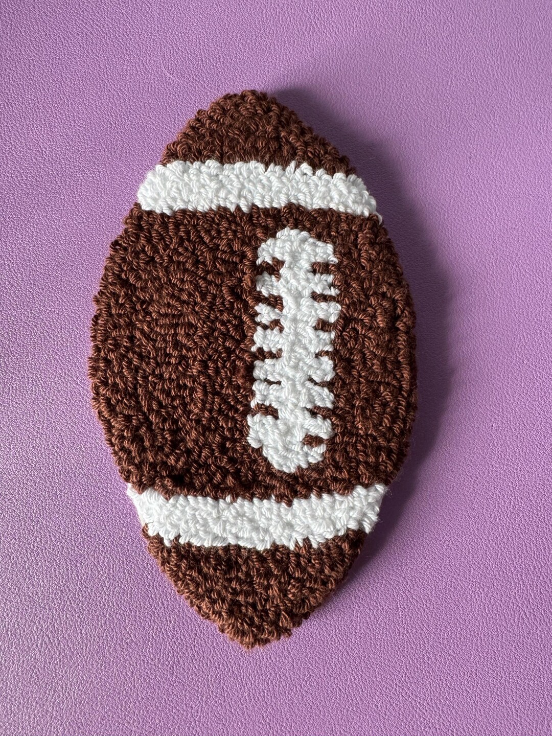 Football Punch Needle Mug Rug - Etsy