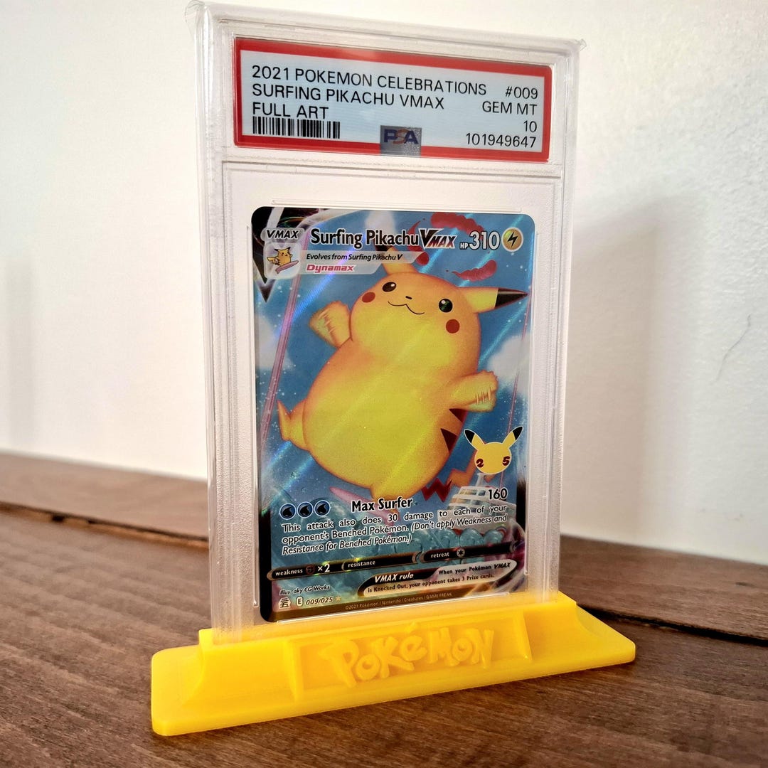 Pokemon Yellow Trading Card Slab Holder / Display Stand - Etsy