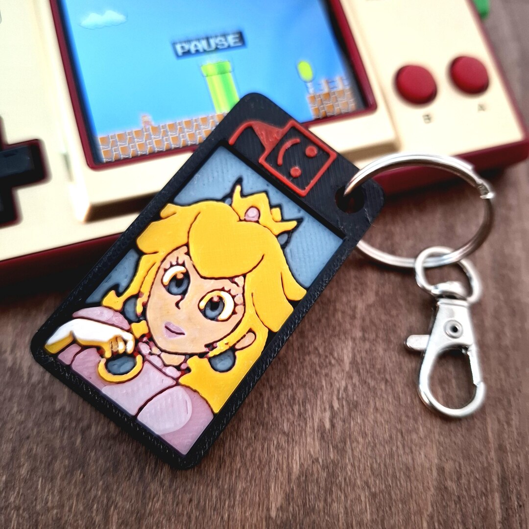 Princess Peach Super Mario Bros Keyring - Etsy