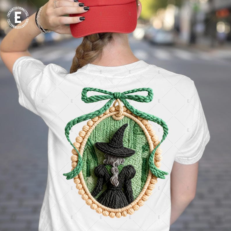 Wicked Witch Latch Hook Yarn Crochet PNG, Wicked Faux Embroidery ...