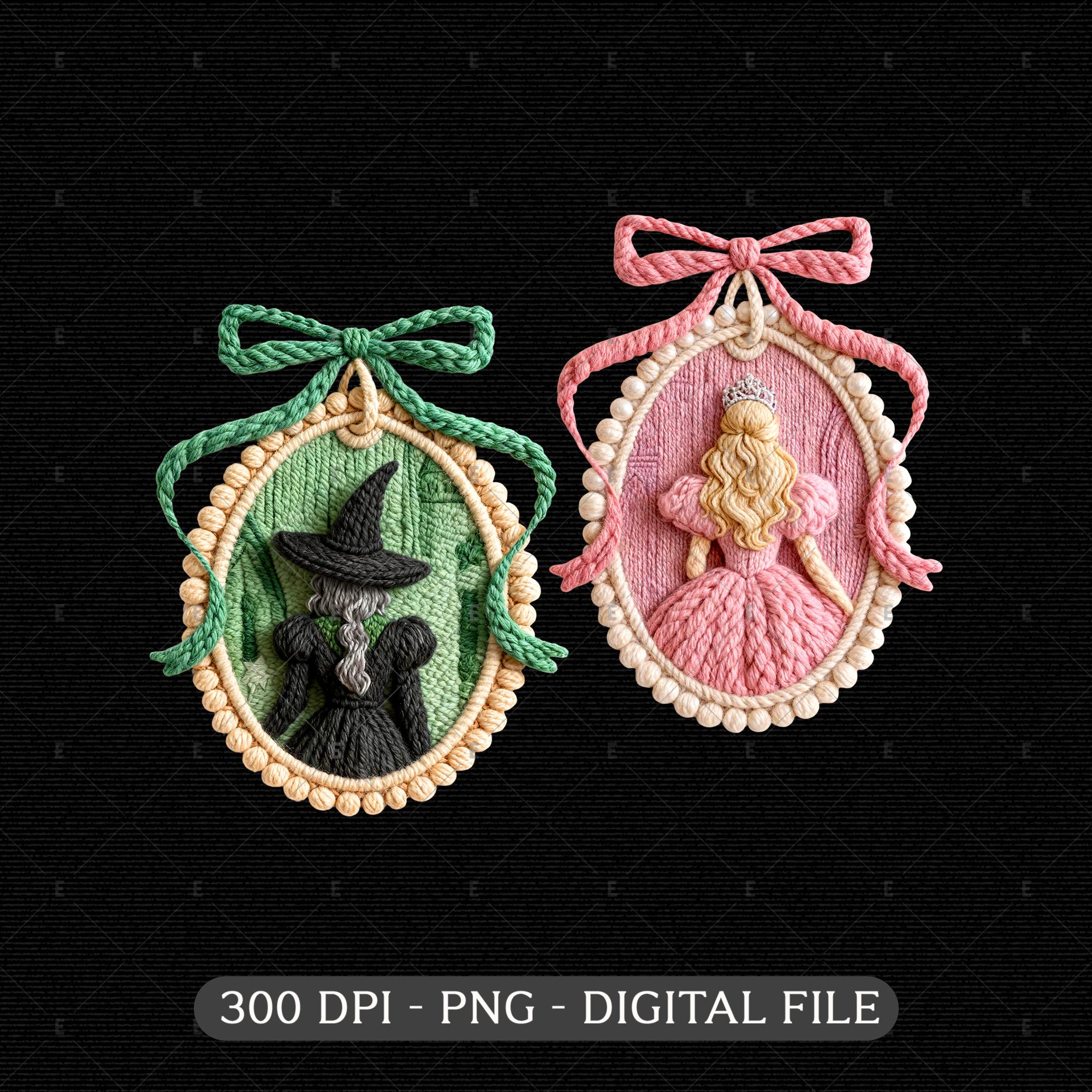 Wicked Witch Latch Hook Yarn Crochet PNG, Wicked Faux Embroidery ...