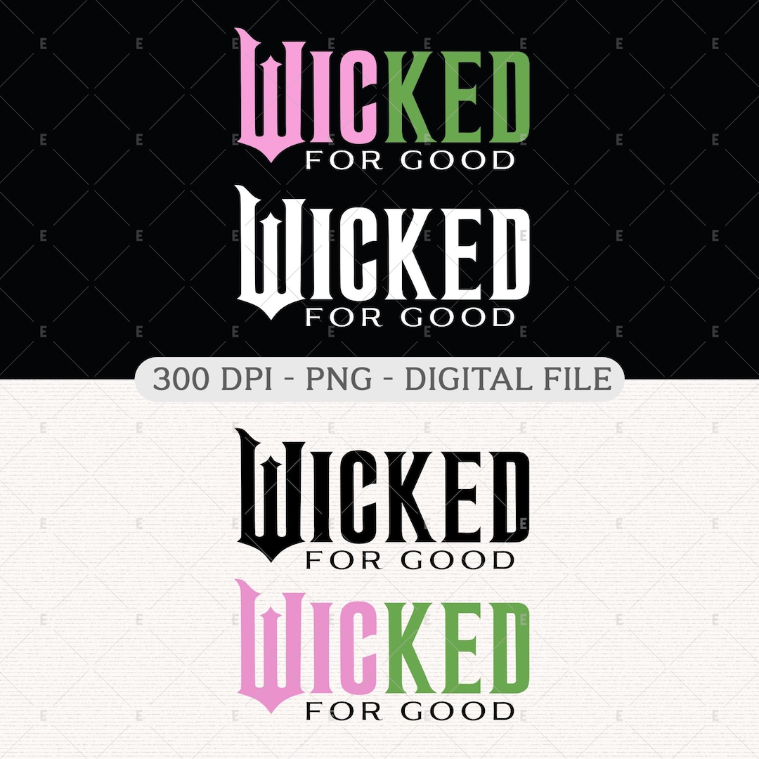 Wicked Logo PNG: Png, Wicked Text Logo Clipart, Digital Download, Green ...