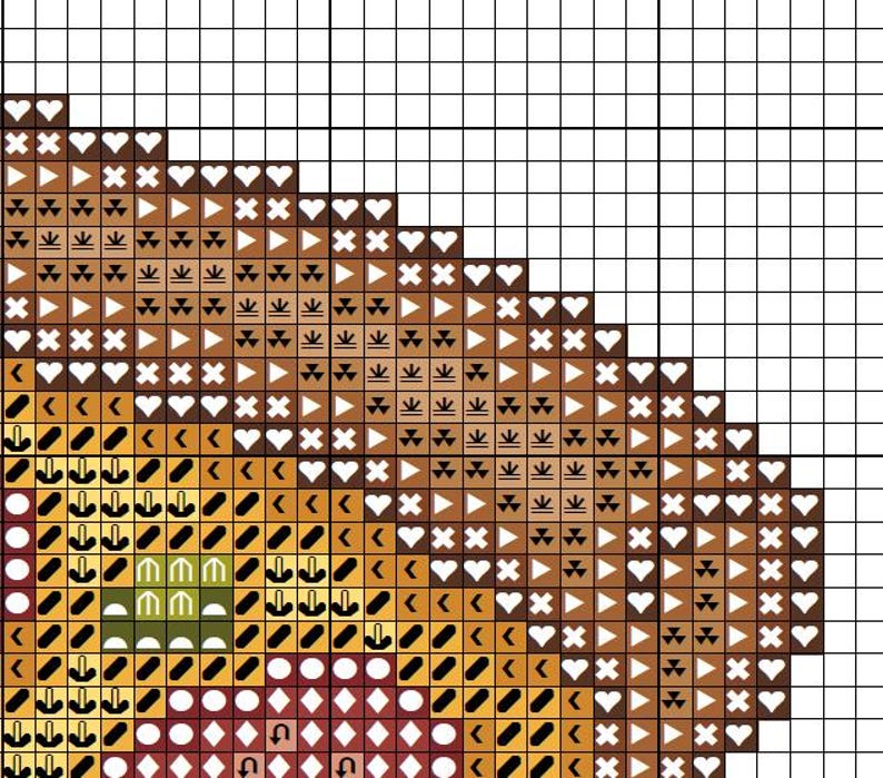 Cross Stitch Pattern Pizza: Printable PDF + Saga File - Etsy