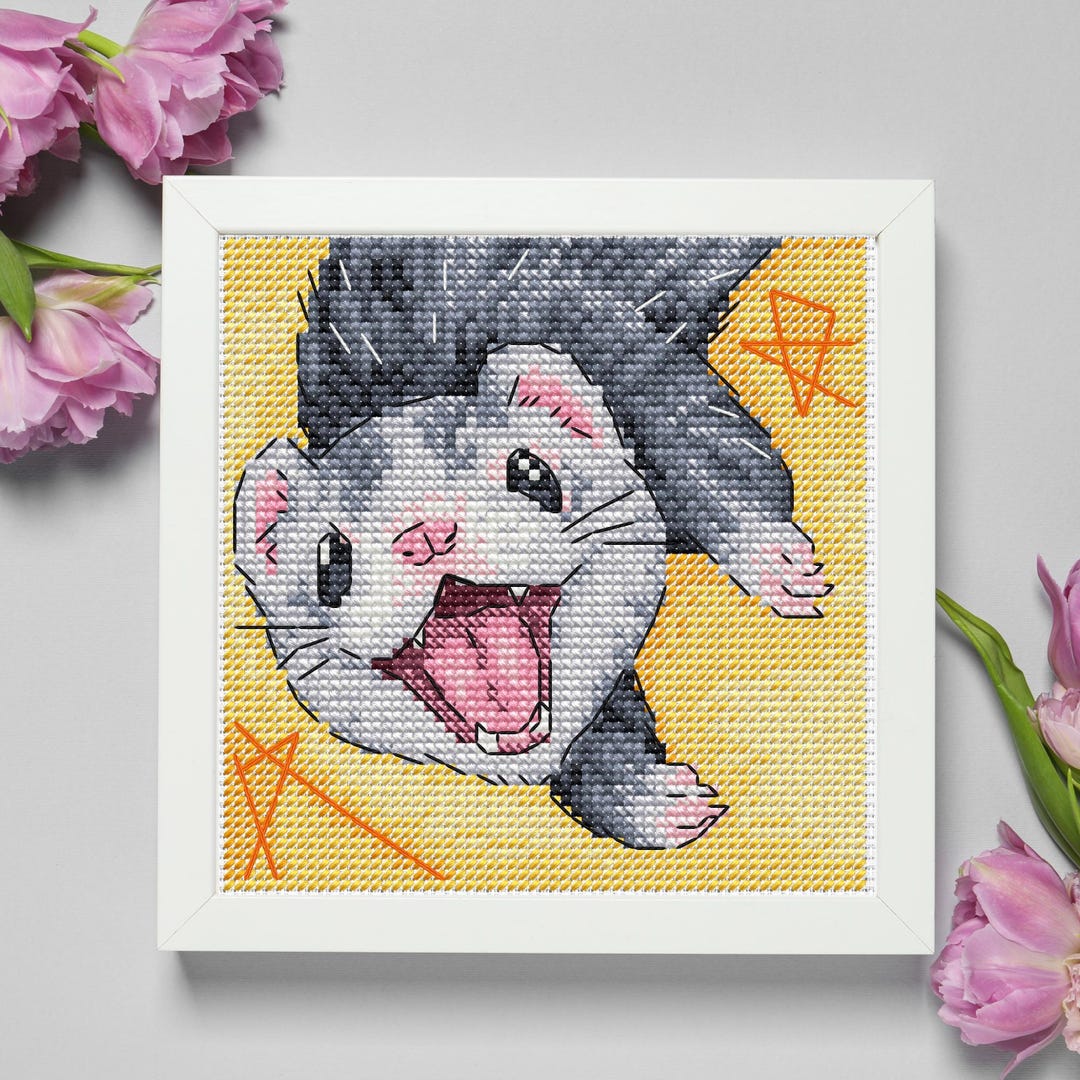 Ferret Cross Stitch Pattern: Kei Naito Design (PDF + Saga File - Etsy ...