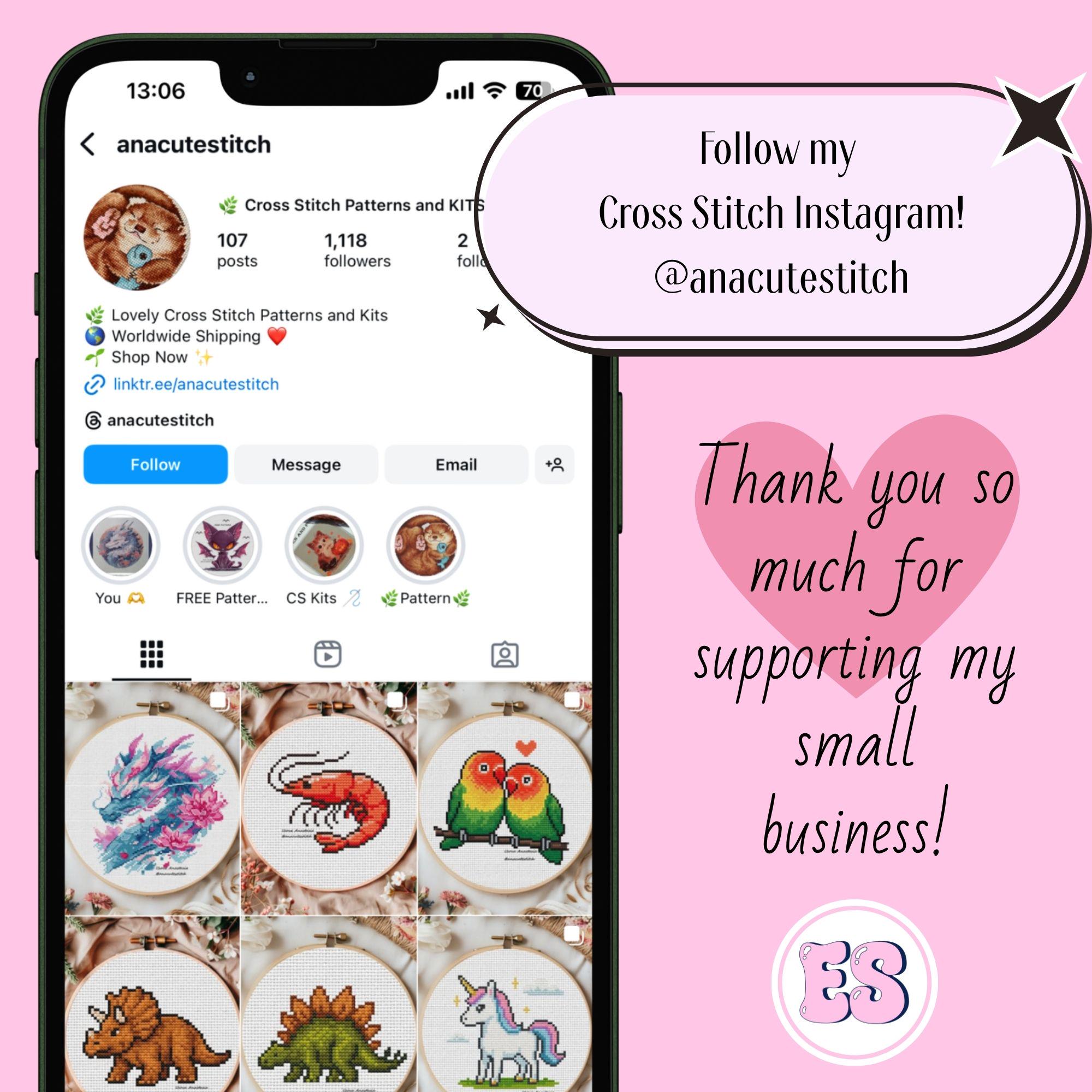 Cross Stitch Pattern Lupin Flower: Printable PDF + Saga File - Etsy