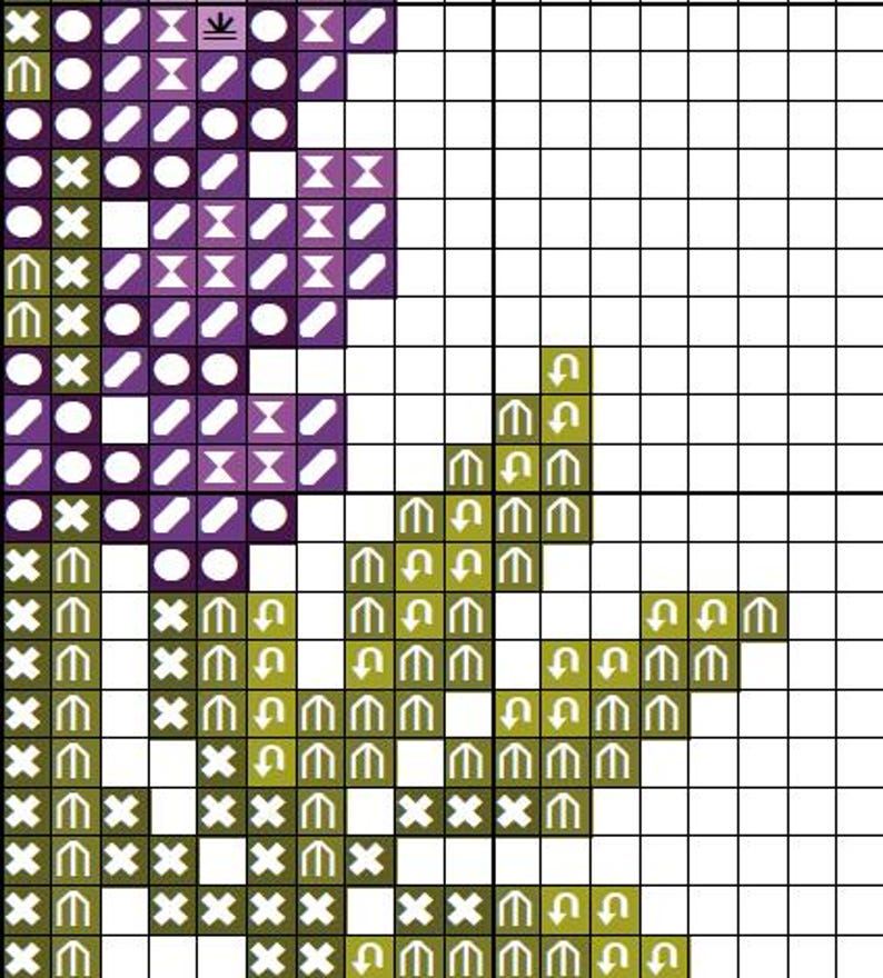 Cross Stitch Pattern Lupin Flower: Printable PDF + Saga File - Etsy
