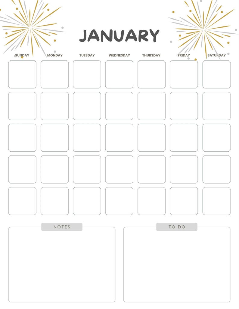 12 Month Calendar - Etsy