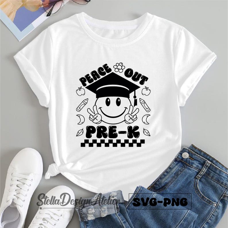 Peace Out Pre-k Svg Png Eps Dxf Cut File Graduation Shirt Svg Peace Out ...