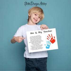Me & My Teacher, Handprint Art Craft, End of School Poem, Preschool ...