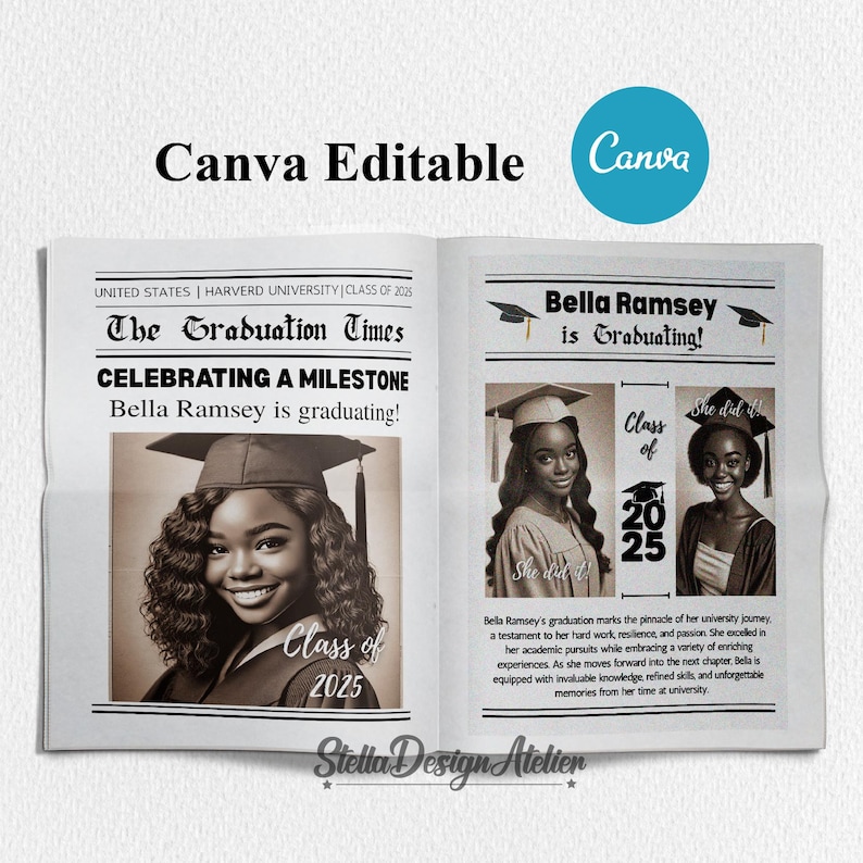 Graduation Newspaper Template 2026, Custom Newspaper, - Etsy