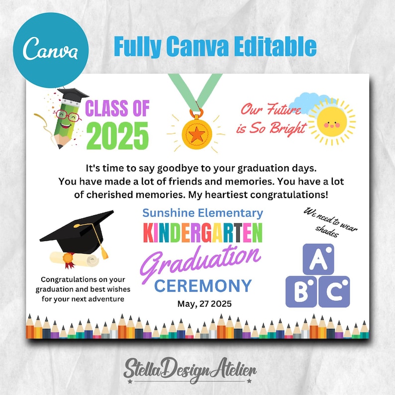 Kindergarten Graduation, Preschool Graduation, Class of 2025 - Etsy