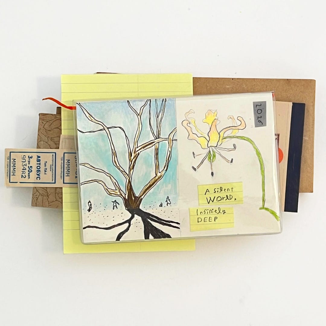Flower & Large Tree Collage Illustrations | Hand-drawn Paper Materials ...