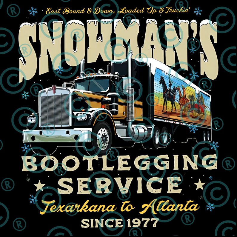 Snowman’s Bootlegging Service PNG Svg, Smokey and Bandit Movie Digital ...