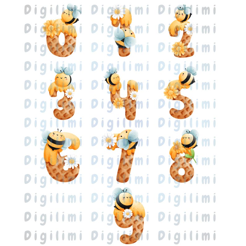 Honey Bee Alphabet PNG A–Z & 0–9 | Garden ABC Letters for Nursery ...