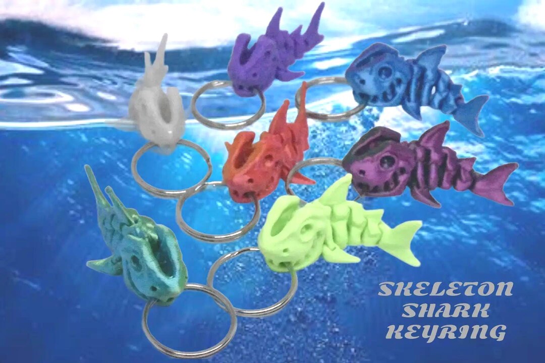 Articulated Shark Key Ring - Fun and Functional - Etsy