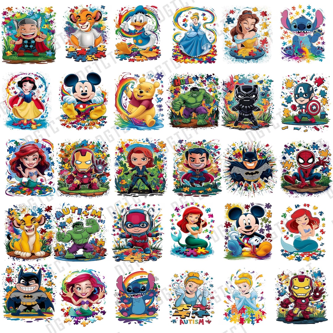 30+ Autism Awareness Cartoon Png Designs, Character Cartoon Autism ...