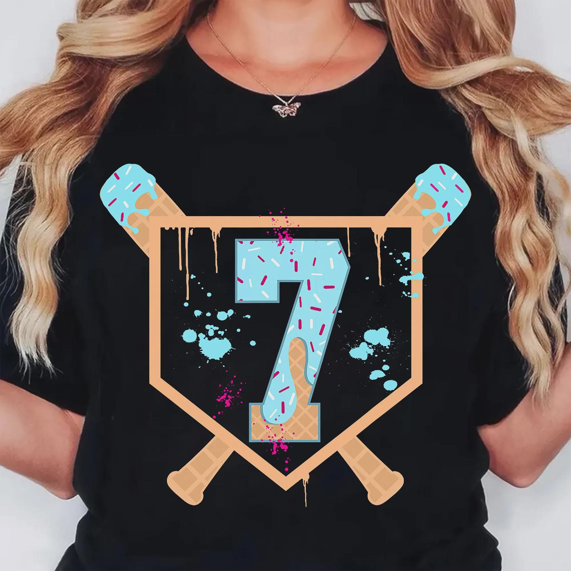 Baseball Birthday PNG Numbers 3-14 Bundle Png| Drip Ice Cream Baseball ...