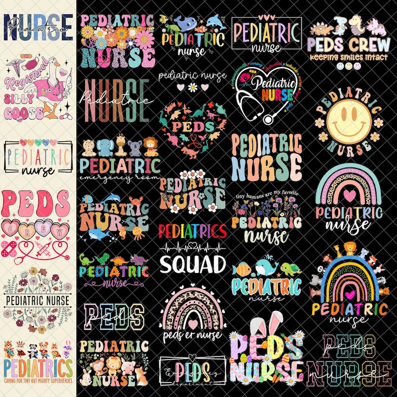 Pediatric Nurse Png Bundle, Peds Crew Png, Peds Nurse Png, Pediatrics ...