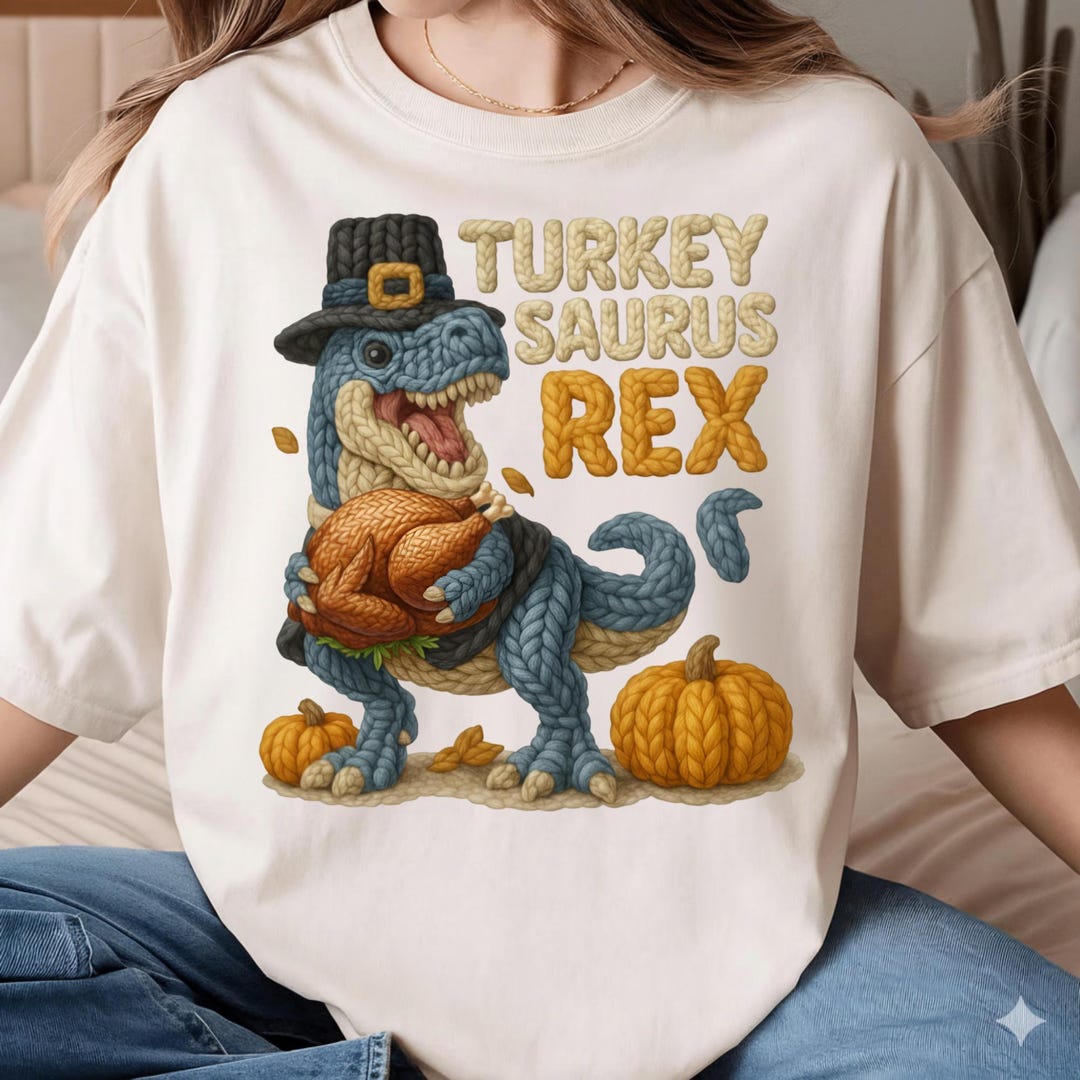 Turkey Saurus Rex Thanksgiving PNG, Funny Dino Turkey Day Design, Cute ...