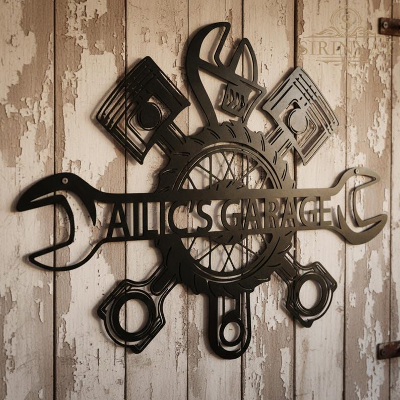 Custom Garage Name Metal Sign,personalized Workshop Name Sign ,car ...