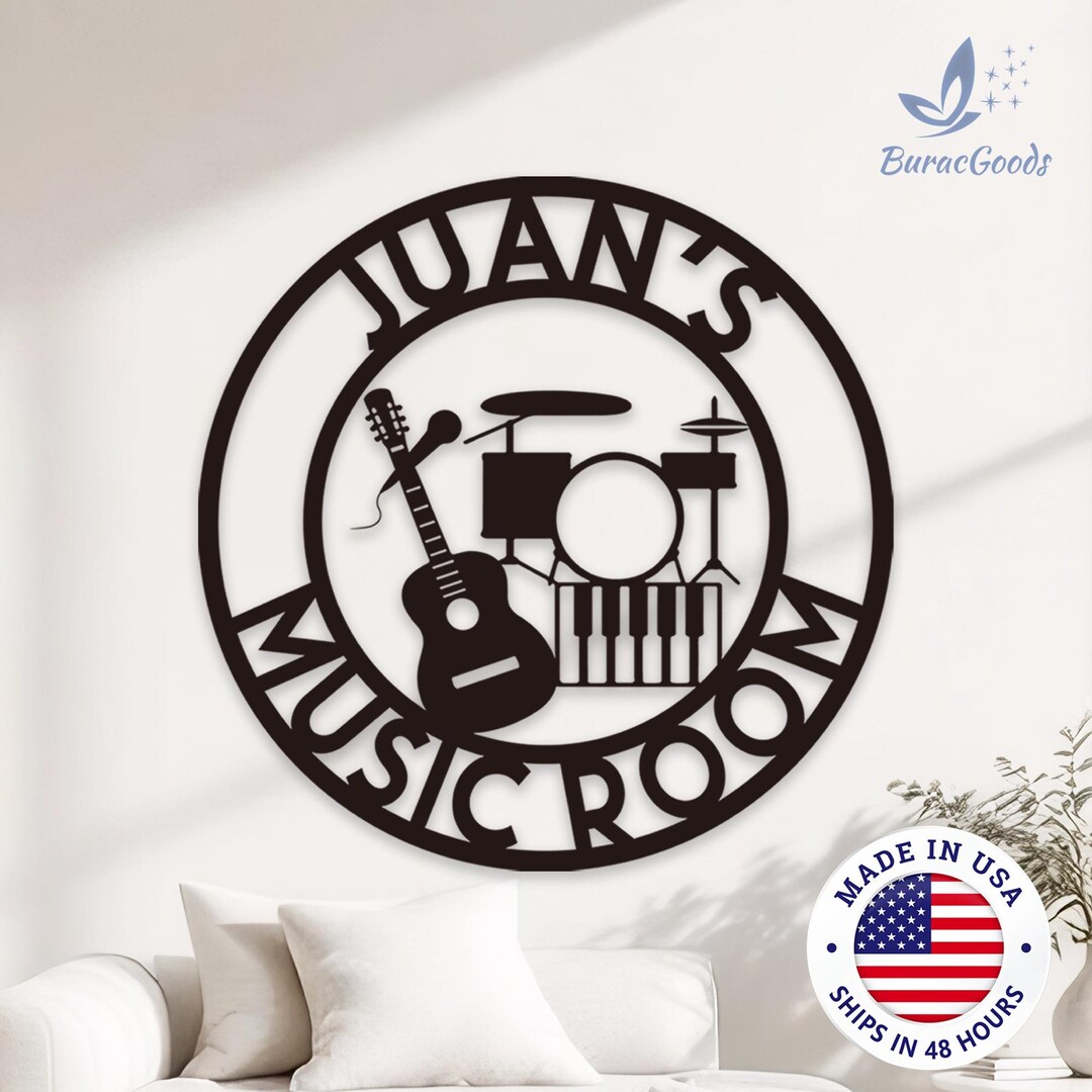 Personalized Melody Metal Art,artisan Music Studio Metal Sign,custom ...