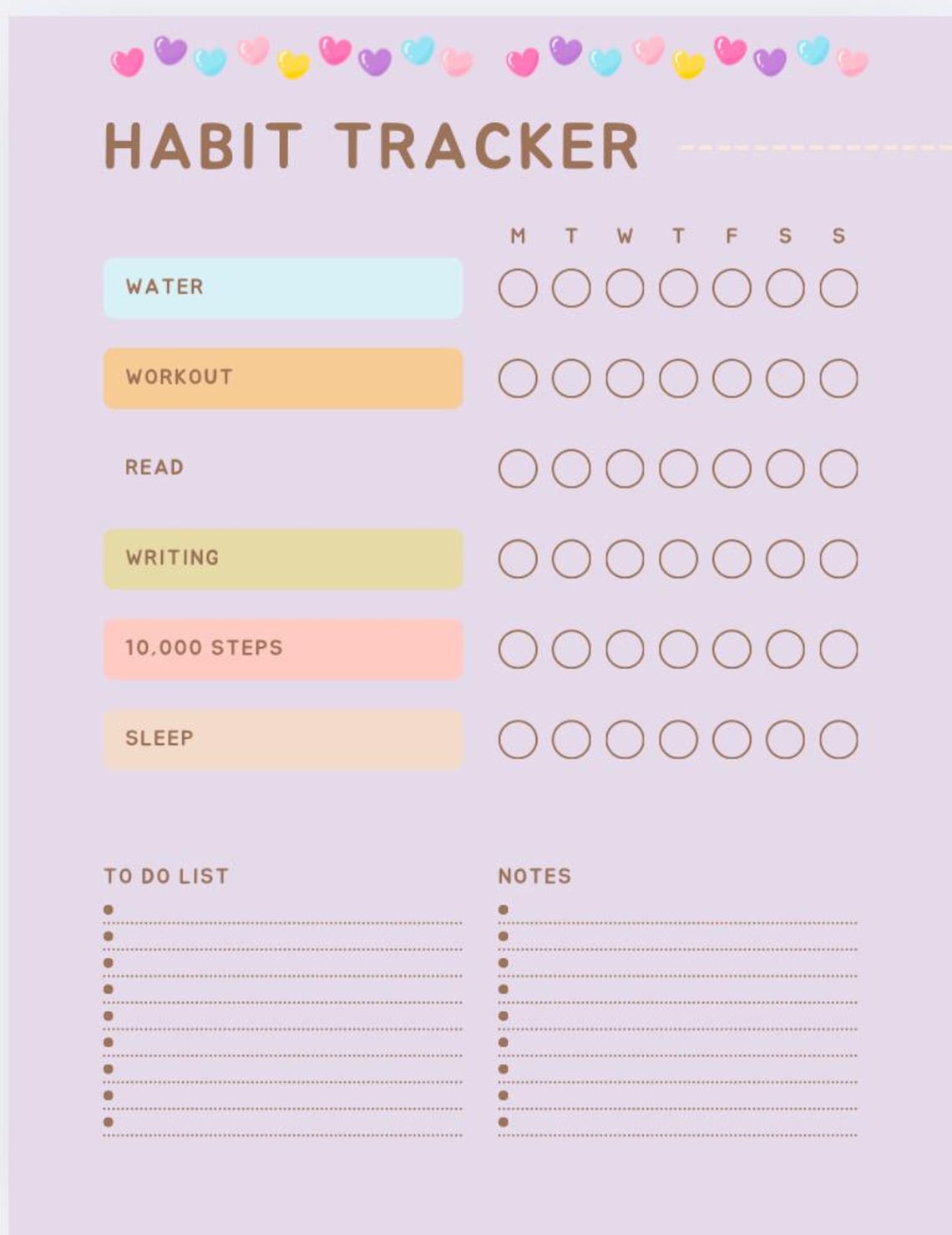 Printable Habit Tracker | Daily and Weekly Habit Tracker | Productivity ...