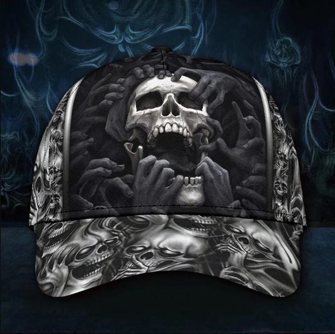 Personalized Cap, Skull Unisex Cap – Personalized Printed 3D Cap ...