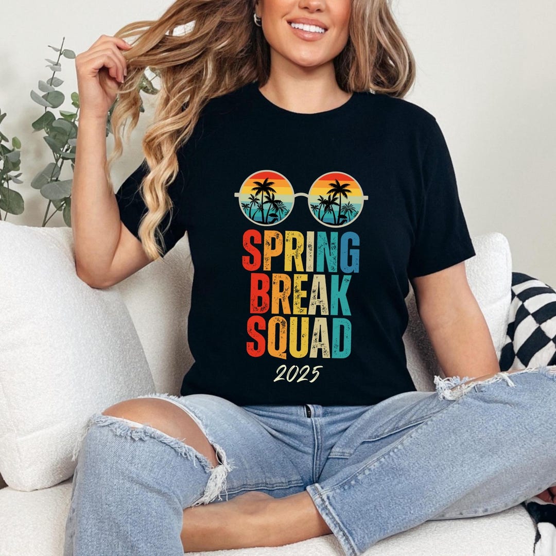 Retro Spring Break 2025 PNG, Spring Break Squad 2025, Vintage Spring ...