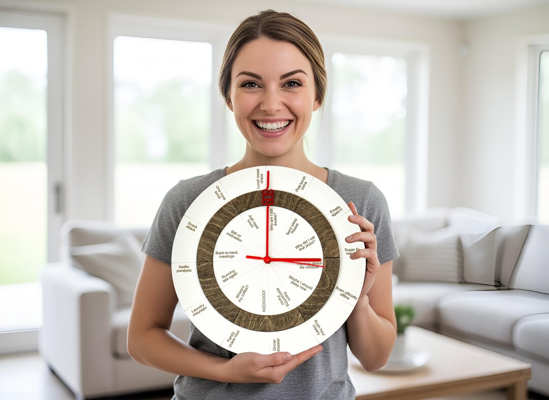 Am Pm Split Clock, Funny 24-hour Clock, Am & Pm Crisis Wall Art ...