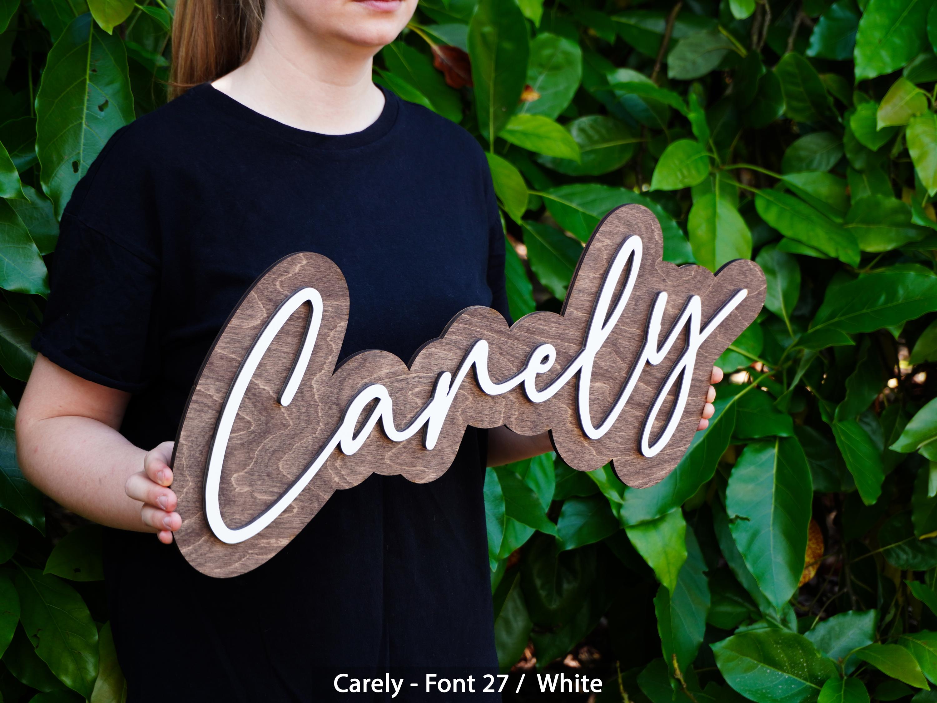 Freestanding Wooden Name Sign for Nursery, 3D Wooden Letter Name Sign ...