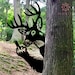 Funny Deer Metal Sign, Middle Finger Deer Art, Outdoor Rude Humor Decor ...