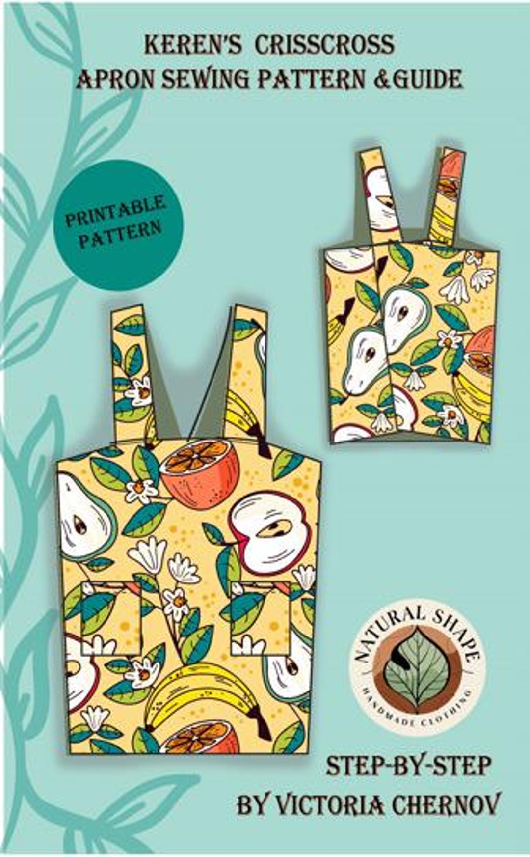 Crossback Apron With Fixed Straps | Printable Adult Apron Sewing ...
