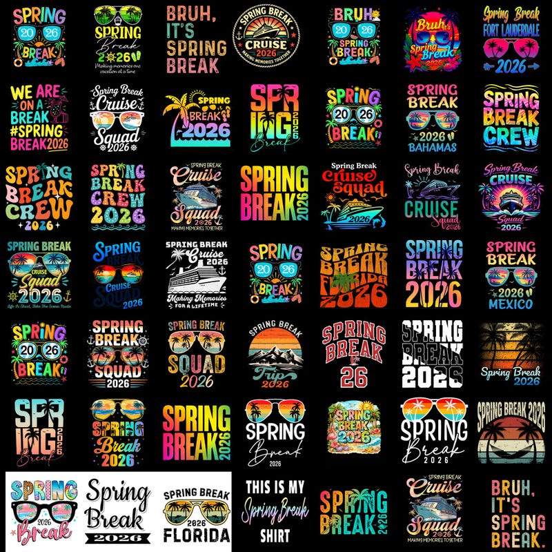 Spring Break 2026 Svg - Etsy