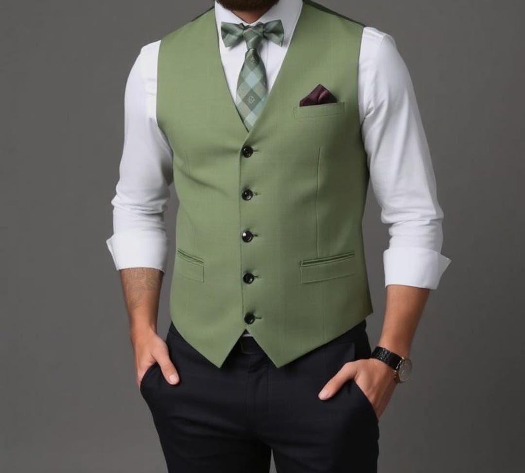 Sage Green Vest for Men - Men's Wedding Formal Wear - Etsy