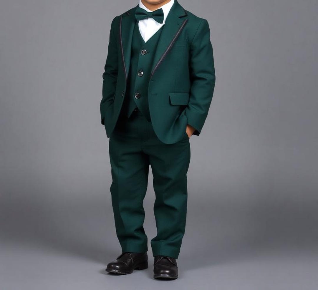 Stylish Kid Green Three Piece Suit for Uncle Wedding - Toddler Suits - Etsy