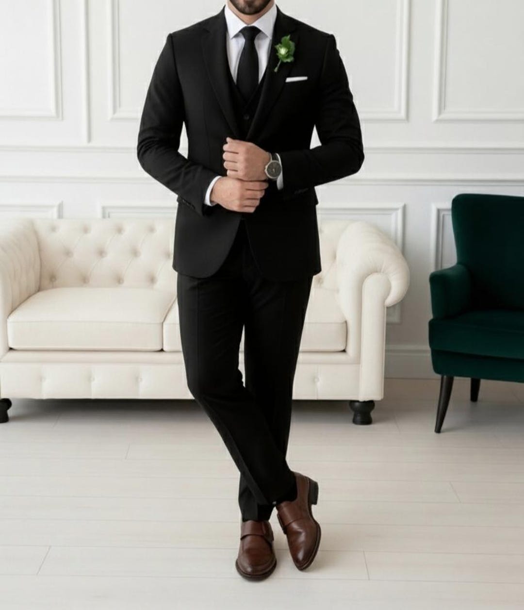 Mens Suits - Groom | Groomsmen Black Wedding,engagement, Prom Night ...