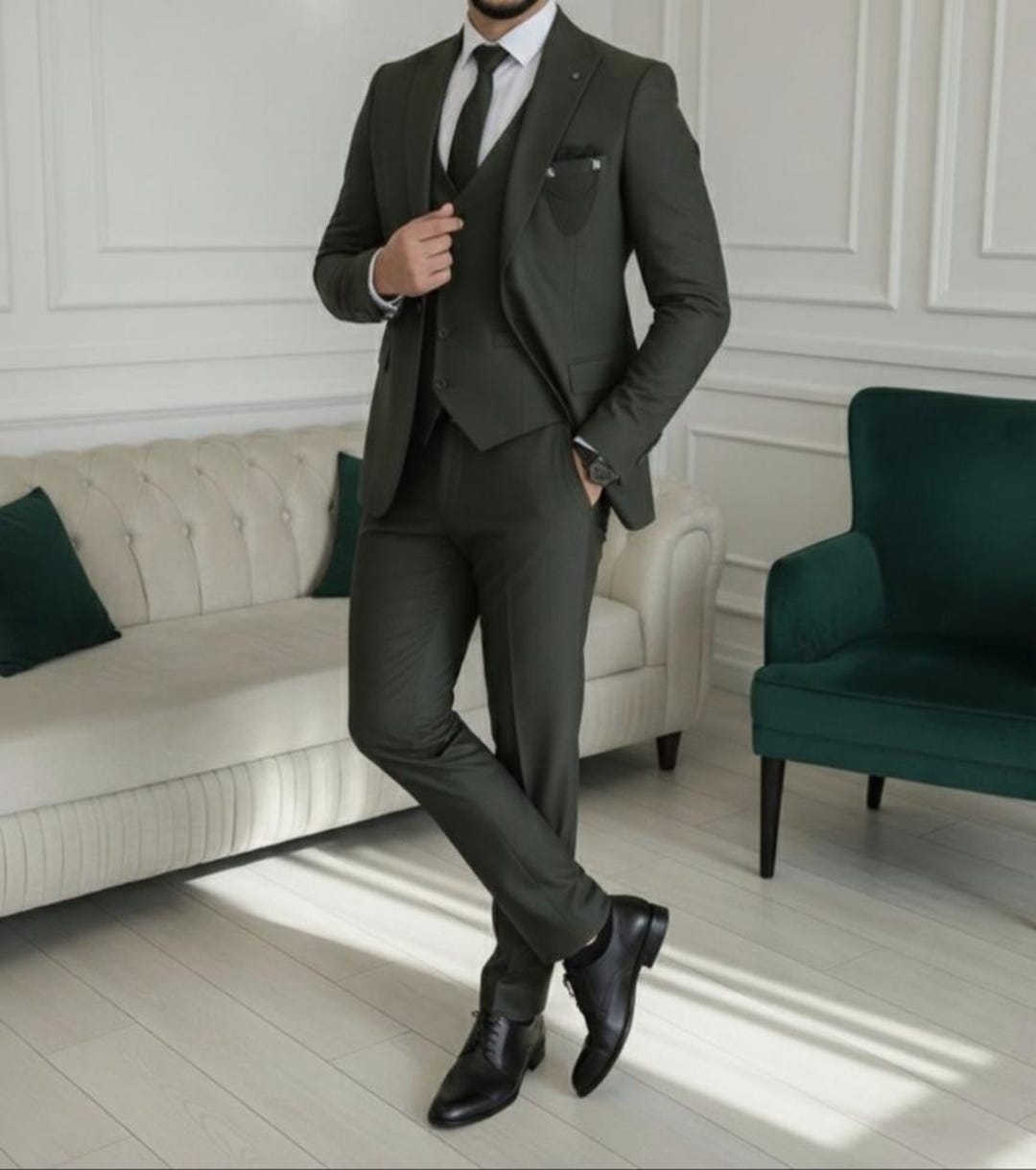 Mens Suits - Groom | Groomsmen Green Wedding,engagement, Prom Night ...
