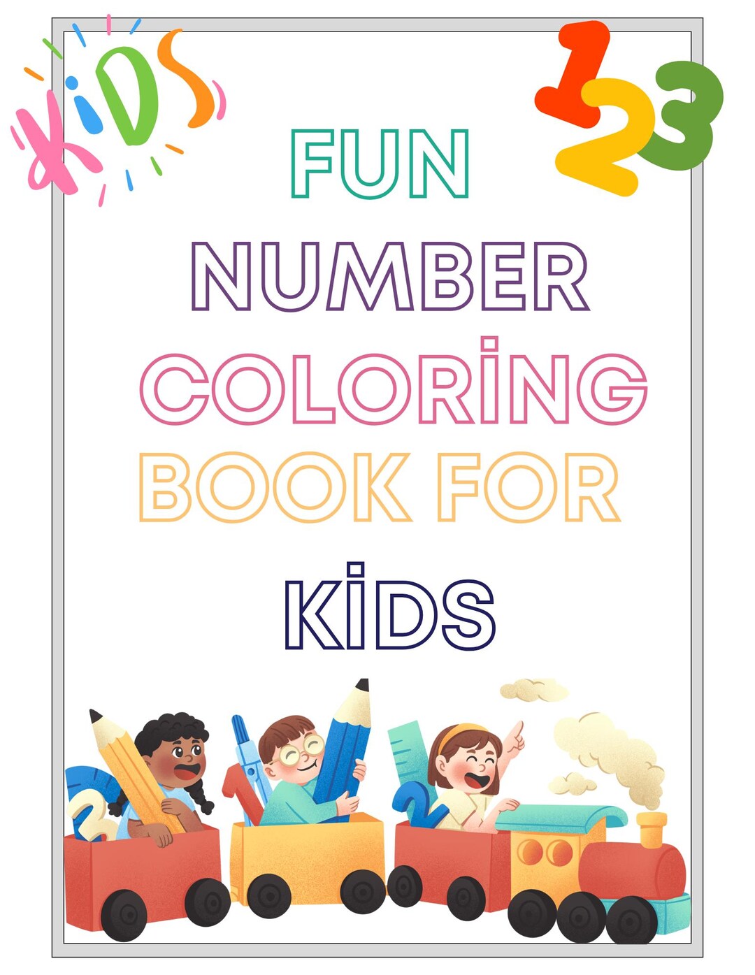 Fun Number Coloring Book for Kids | 1 to 10 Coloring Pages | Preschool ...