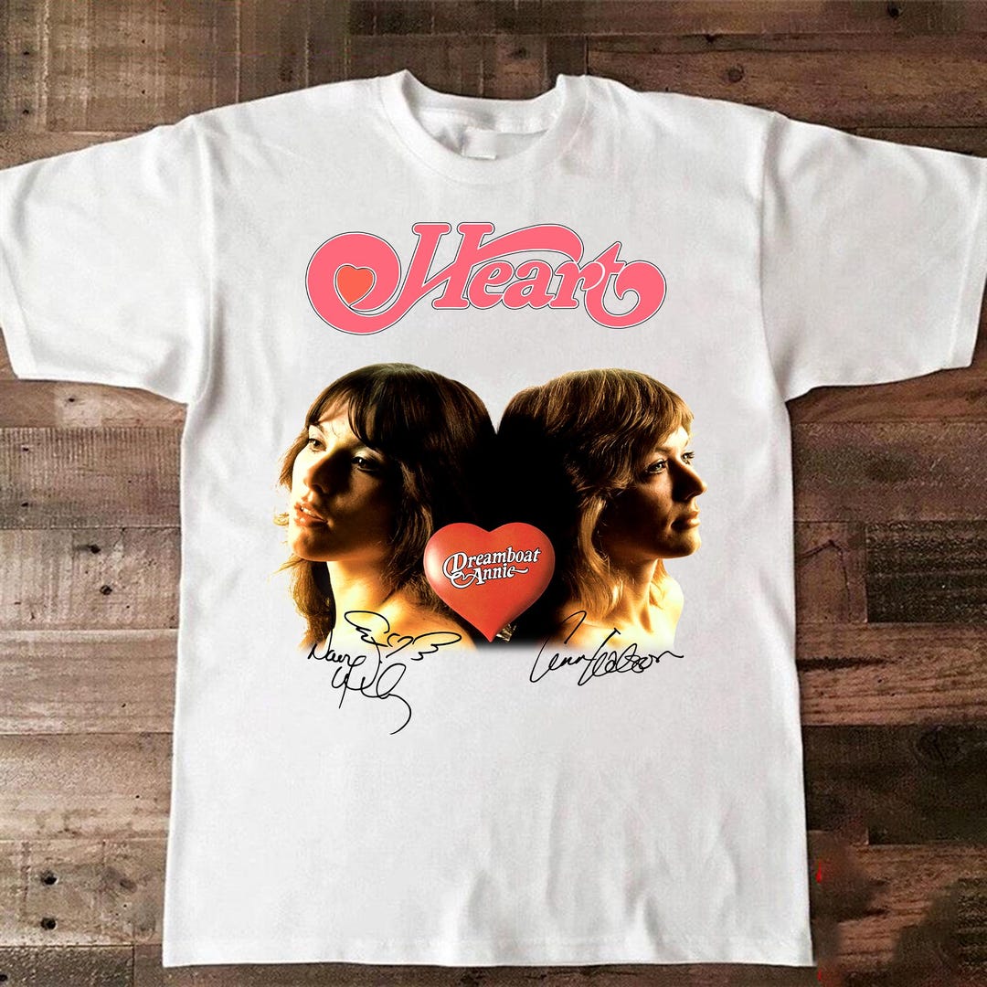 Heart Band Vintage T-shirt, Retro Heart Band Shirt, Casual Heart Band ...