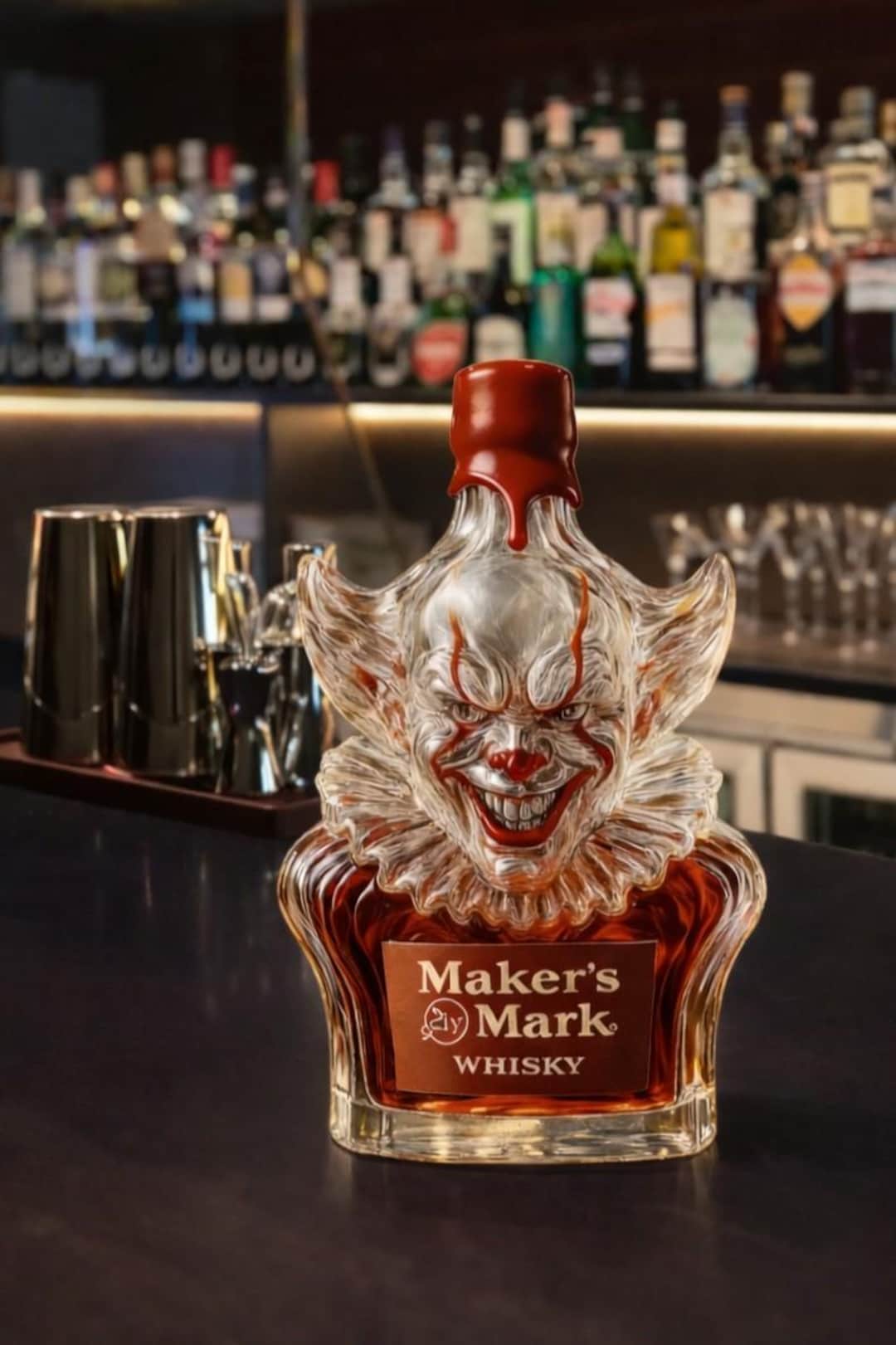 Evil Figure Glass Whiskey Decanter – Horror Style Liquor Bottle, Unique ...