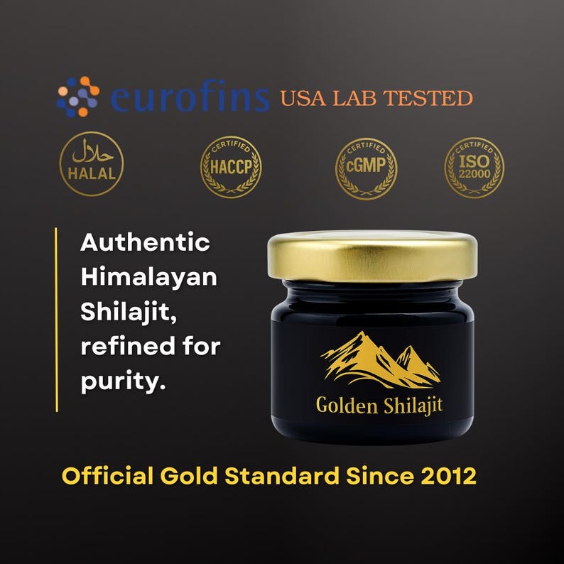 30g Golden Shilajit Resin – Official Gold Standard Himalayan Shilajit ...