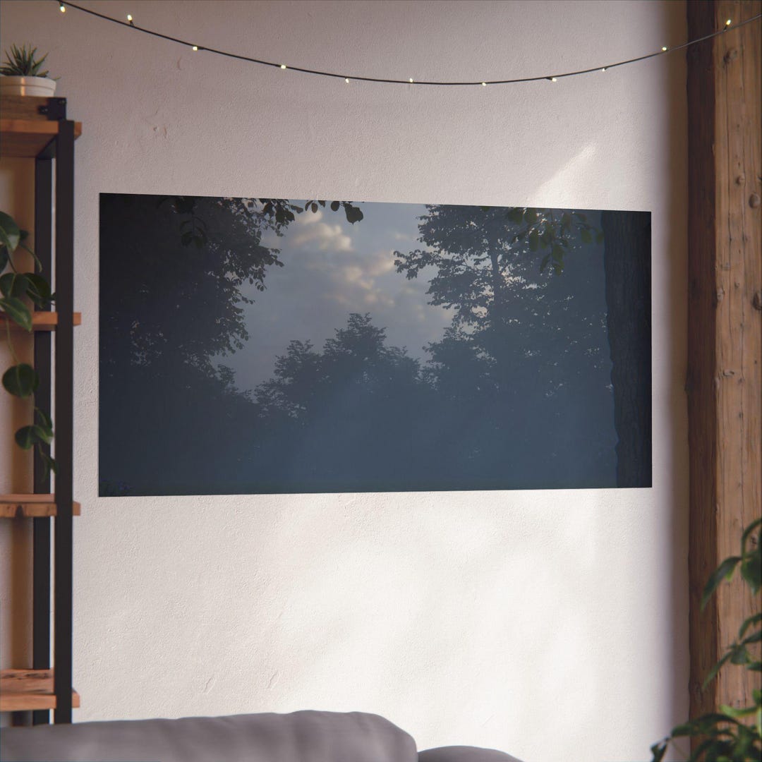 Dark Forest Print Matte Posters - Matte Horizontal Wall Decor, Forest ...