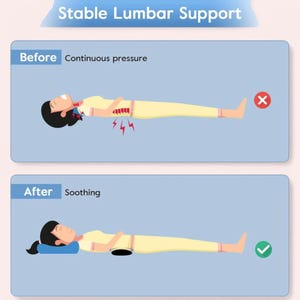 Inflatable Lumbar Cushion | Portable Back Support Pillow | Adjustable ...