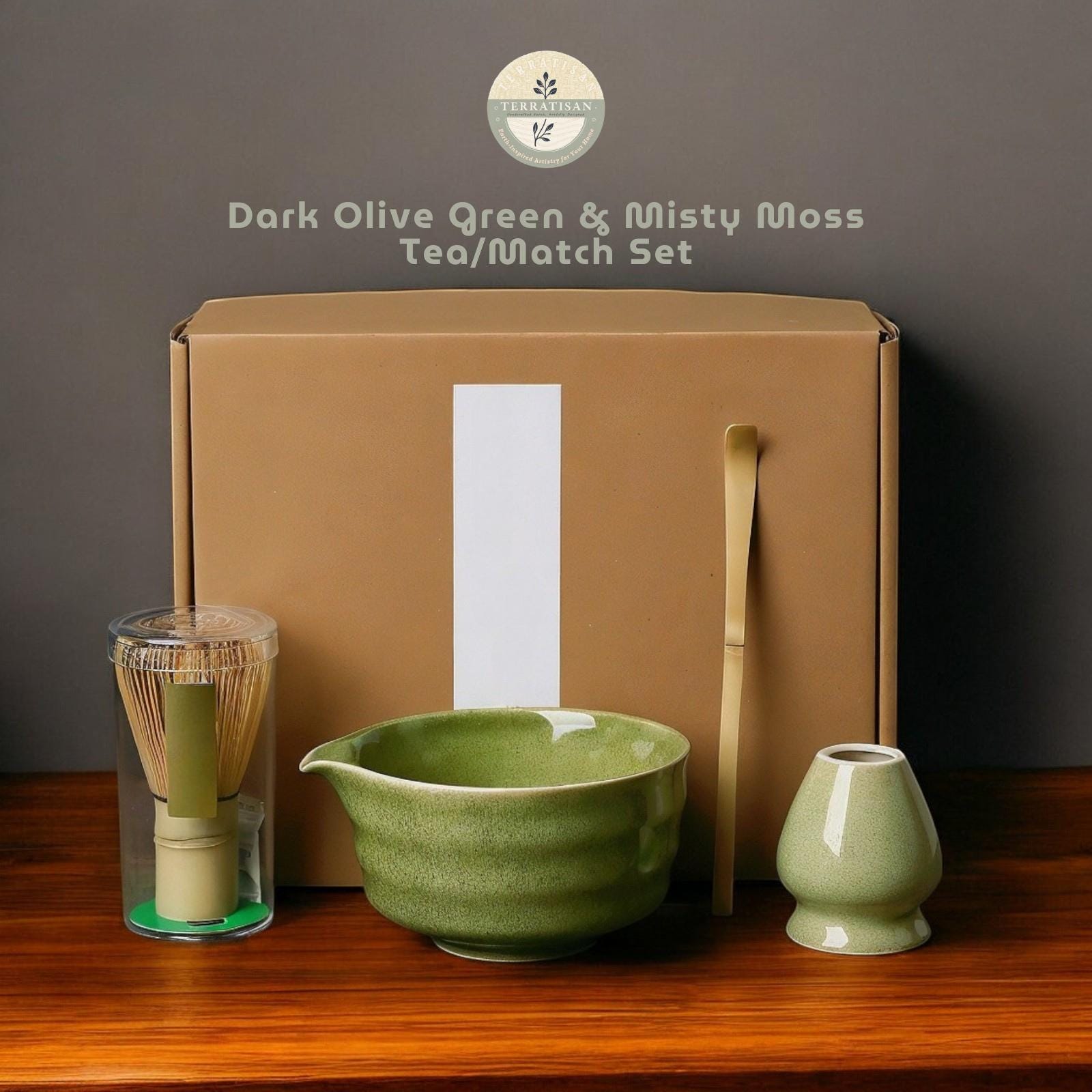 Handmade Matcha Tea Set – Ceramic Matcha Bowl (chawan) & Bamboo Whisk ...